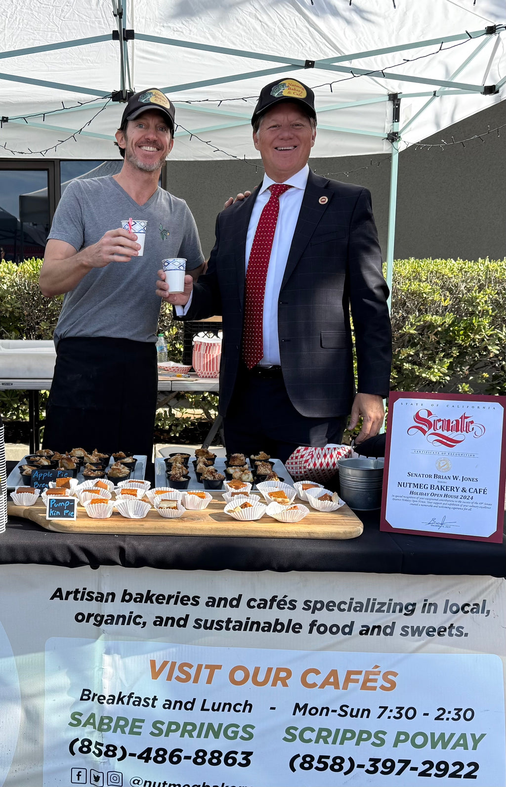 Senator Brian W. Jones Open House – Nutmeg Bakery & Café